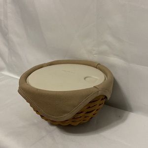 Longaberger | Accents | Vintage Longaberger Round Basket With Plastic ...